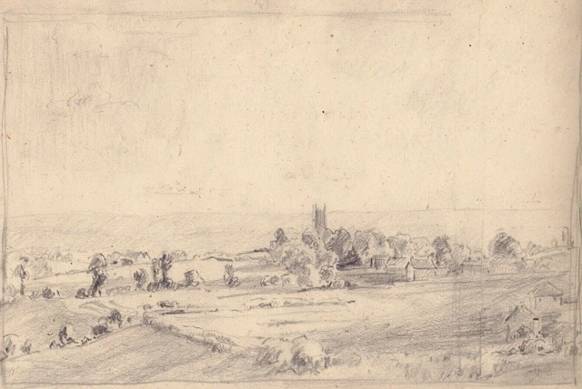 SAMUEL JOHN LAMORNA Birch 1869-1955 Pencil Drawing A Cornish Hamlet ...