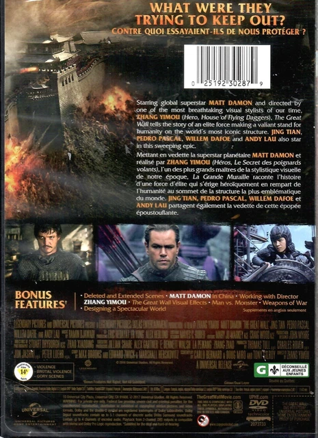 THE GREAT WALL - MATT DAMON , WILLEM DEFOE , New DVD $11.39 - PicClick CA
