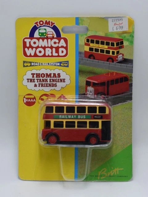 BULGY MOTORIZED RED Bus 1995 TOMY Thomas & Friends Trackmaster Railway ...