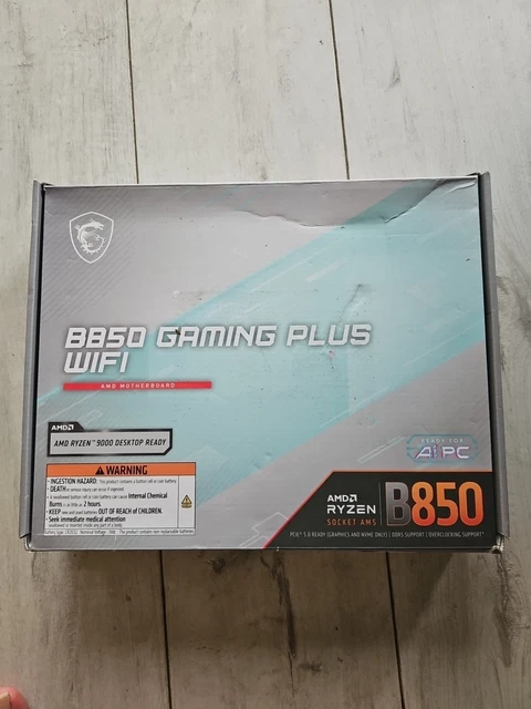 MSI B850 GAMING Plus AMD B850, AM5, DDR5, PCIe 5.0, 3x M.2, 5g/WiFi7 ...