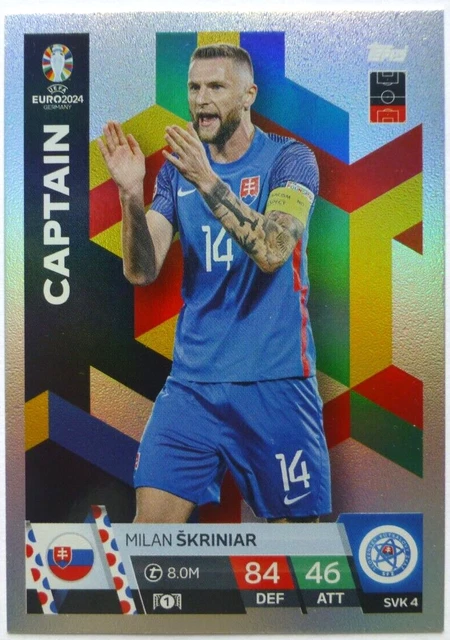 EM 101 TOPPS Match Attax Euro 2024 Captain Milan Skriniar SVK 4 EUR 1 ...