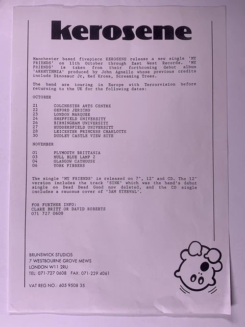 KEROSENE PRESS RELEASE Paul Taylor James Mountfield My Friends UK Tour ...