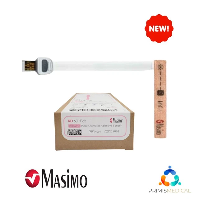 MASIMO 4001 PEDIATRIC Pulse Oximeter Adhesive Sensor 10-50kg New EXP 11 ...