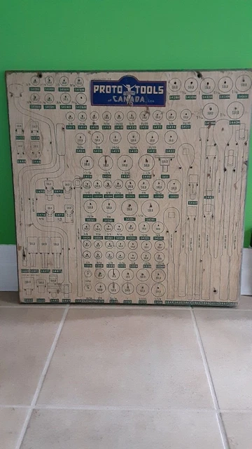 VINTAGE PROTO TOOLS Tool Board Display Panel #54 $156.00 - PicClick CA