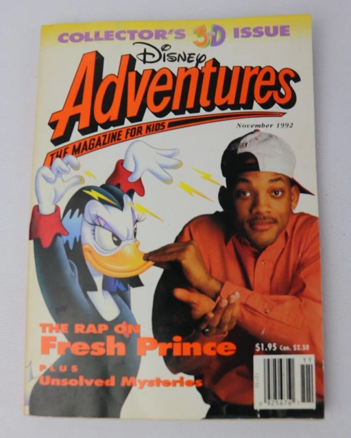WILL SMITH DISNEY ADVENTURES KIDS MAGAZINE 3-D ISSUE FRESH PRINCE Nov ...