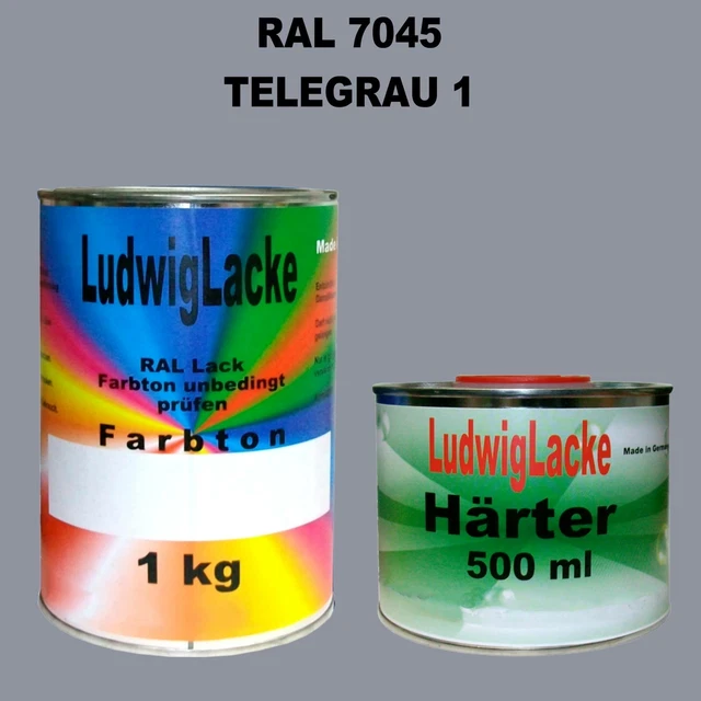 RAL 7045 TELEGRAU1 Set 1,5 kg SET Matt Lack & Härter unverdünnt EUR 34,90 - PicClick IT