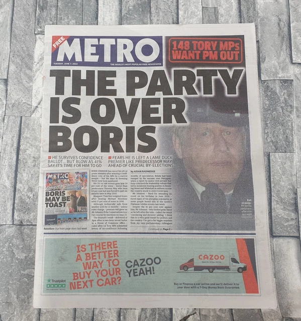 METRO NEWSPAPER - June 7th 2022 £4.00 - PicClick UK