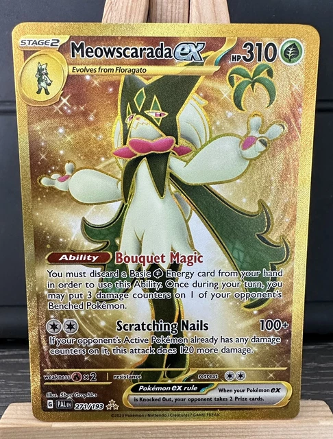 Pokemon Meowscarada Ex Gold Paldea Evolved 271193 Pack Fresh Eur 1464 Picclick It