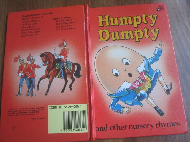 LADYBIRD BOOK HUMPTY Dumpty and other Nursery Rhymes Series 413 £1.00 ...
