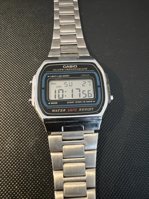 RETRO CASIO A164 Alarm Chronograph Water Resistant Digital Wristwatch $34.86 - PicClick AU