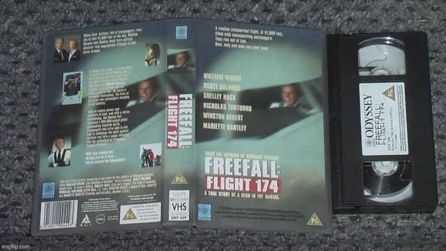 FREEFALL FLIGHT 174 VHS Video Ex Rental Big Box Cert Odyssey True Story ...