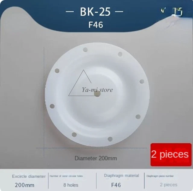 2PC MODEL BK-25 Pneumatic diaphragm Pump diaphragm 198mm 8 hole F46 $84 ...