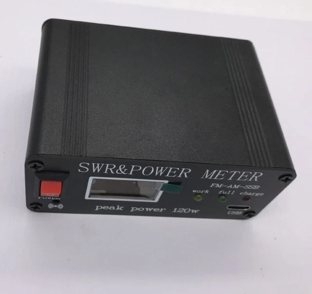 POWER WATT METER SWR & Power Meter Peak Power FM-AM-SSB SWR 1.8MHz ...