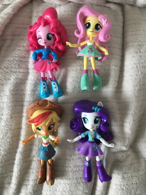 4 X MY Little Pony Equestria Girls Mini Dolls Applejack Pinkie Pie Fluttershy £35.00 - PicClick UK