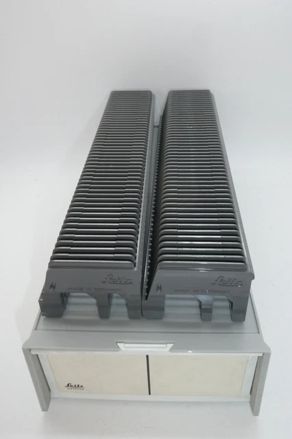 GENUINE LEITZ LEICA Slide Storage Box with 2 x 50-Slide Cassette ...