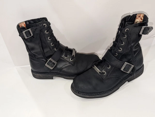AUTHENTIC HARLEY DAVIDSON D95264 Men's Ranger Black Motorcycle Boots ...