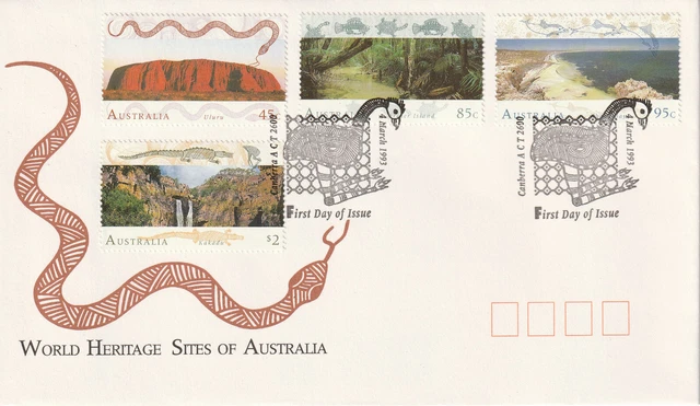 AUSTRALIA 1993 - World Heritage Sites- First Day Cover - As New. $4.50 ...