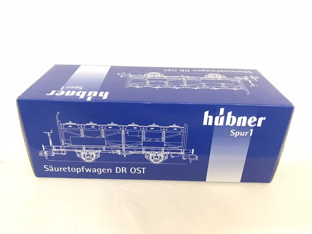 HÜBNER 2252-6-11-4 SPUR 1 Säuretopfwagen DR Ost Neuzustand Originalverpackung EUR 489,99 ...