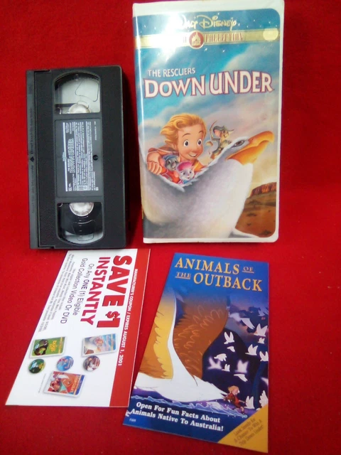THE RESCUERS DOWN Under (VHS, 2000, Gold Collection Edition) Clamshell ...