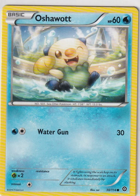 POKEMON CARTE XY Chaudière à Vapeur Numéro 30/114 Oshawott Anglais EUR ...