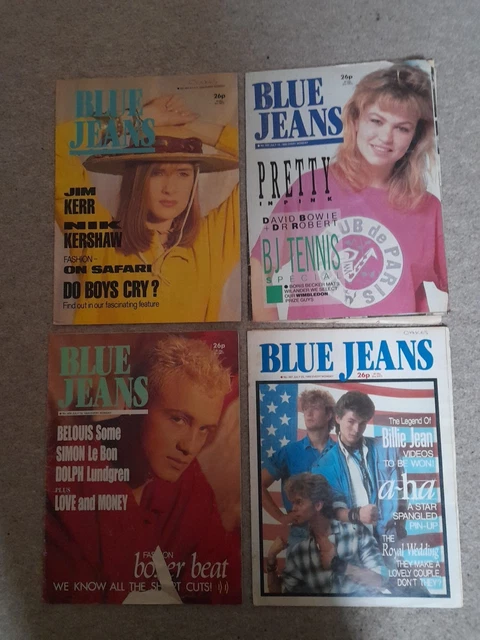 BLUE JEANS MAGAZINE x4 Issues From July 1986 Vintage Teen Magazine £12. ...