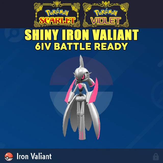 IRON VAILLANT BRILLANT Pokémon écarlate et violette 6IV prêt au combat patch de capacité EUR 3 ...