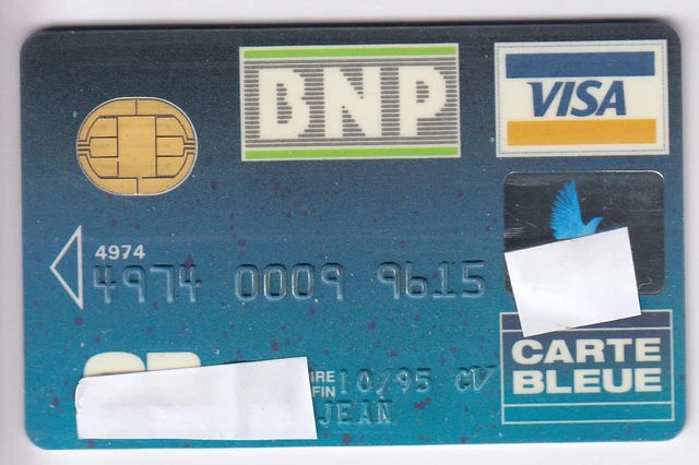 CARTE / CARD Banque Bank Credit .. Ancienne Old Cb Oberthur Bull Cp8 ...