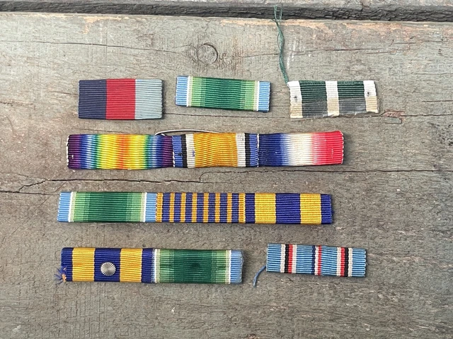VINTAGE ASSORTED LOT Military Campaign Ribbon Bars WW1 WW2 + Modern ...