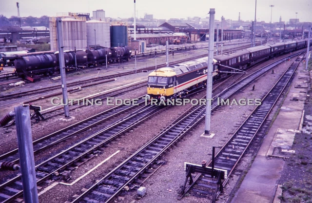 ORIGINAL RAILWAY SLIDE: Class 47 Diesel 47803 Royal Train 1989 Norwich ...
