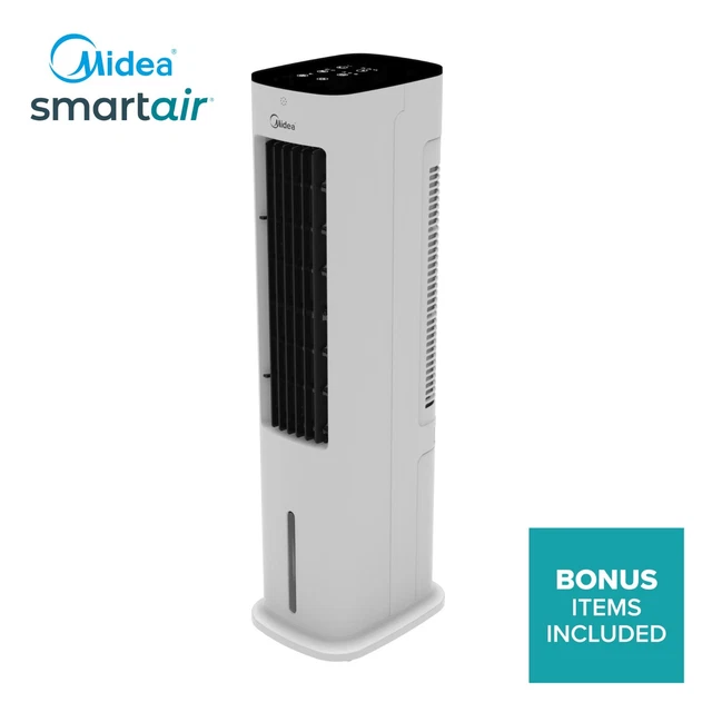 MIDEA SMARTAIR SUMMER Fast Chill Tower Cooling Fan 5L Tank 3-Speed ...