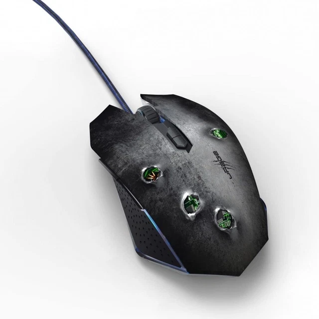 URAGE GAMING MOUSE Bullet Optical Cable Gamer Illuminated 6 Buttons ...
