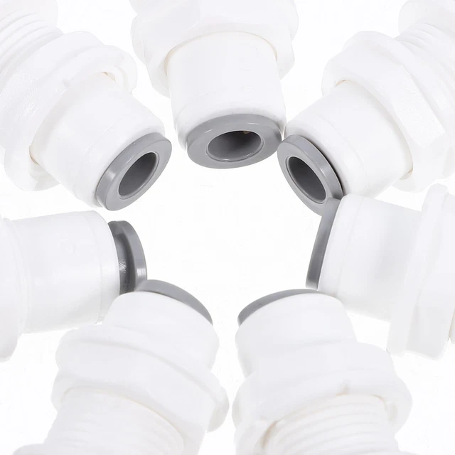 12 PCS 1/4 Inch Water Pipe Fittings Plastic Quick Connect Coupling $23. ...