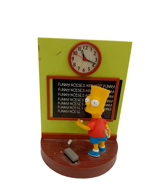 THE SIMPSONS TALKING Alarm Clock Bart With Blackboards (Wesco 1999 ...