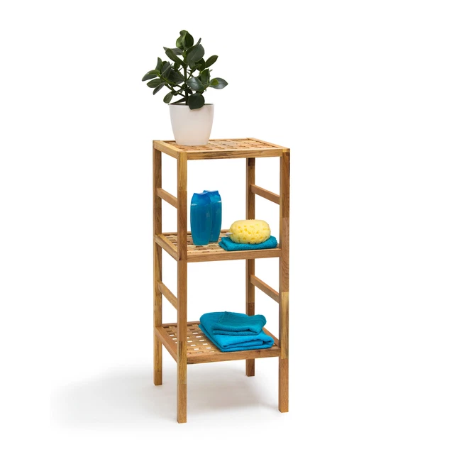 ÉTAGÈRE DE SALLE de bain Rangement en bois de noyer 3 à 5 niveaux étages EUR 64,99 - PicClick FR