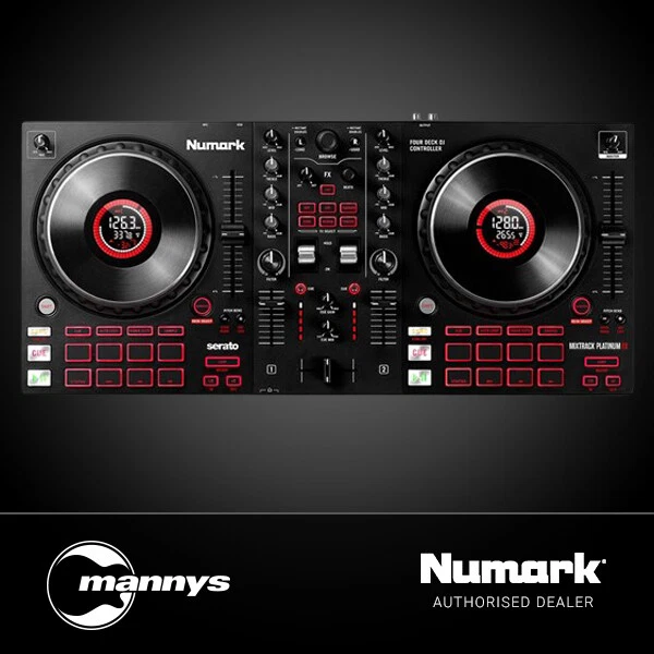 NUMARK MIXTRACK PLATINUM FX 4-Deck Advanced DJ Controller w/ Jog Wheel ...