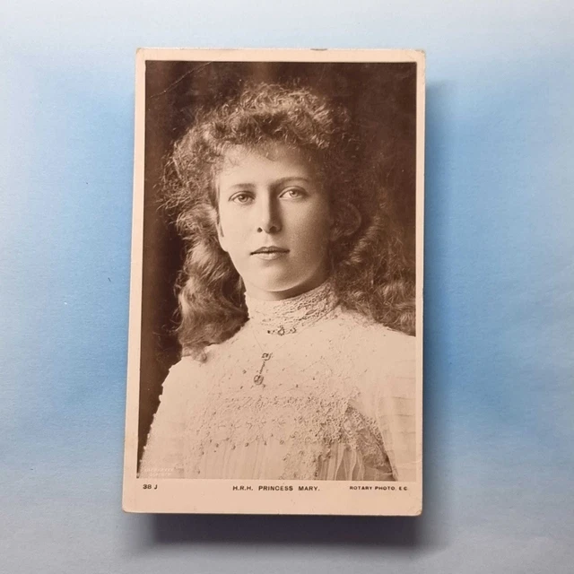 BRITISH ROYALTY POSTCARD Princess Mary C1912 Real Photo Stunning Young ...