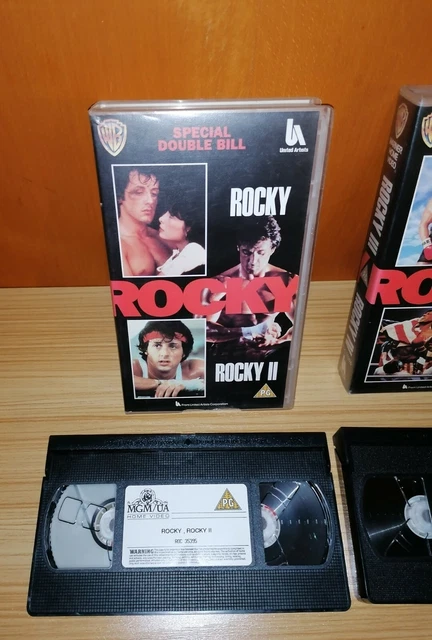 ROCKY 1/2/3/4.SAGA.SPECIAL DOUBLE BILL. 2 VHS.RETRO,VINTAGE.80's ...