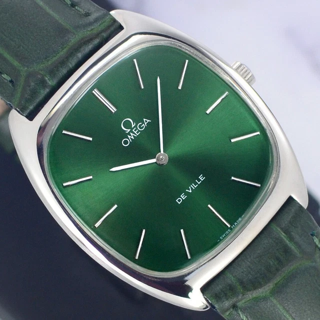 OMEGA DE VILLE Manual Winding 17 J Cal.625 Ref.111.0139 Green Dial Men's Watch £314.95 - PicClick UK