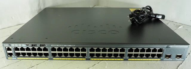 CISCO CATALYST 2960-X WS-C2960X-48LPD-L 48-Port Gigabit PoE+ Switch ...