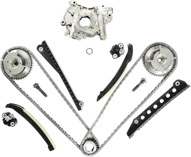 TIMING CHAIN KIT+CAM Phasers+VVT Valves For 5.4L Triton 3V Ford F150 ...
