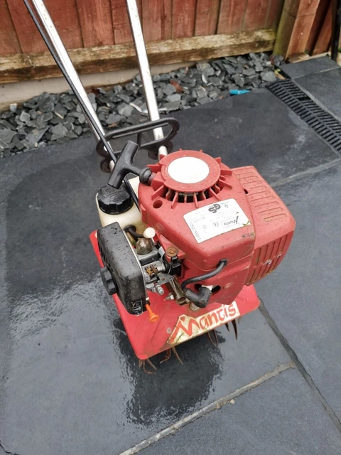 MANTIS TILLER PETROL 2 Two Stroke Rotavator Mini Garden Cultivator ...