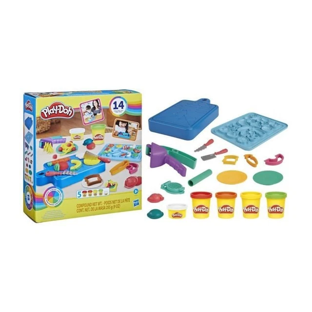 PLAY-DOH KIT DU petit chef cuisinier, pâte a modeler, 14 accessoires de ...