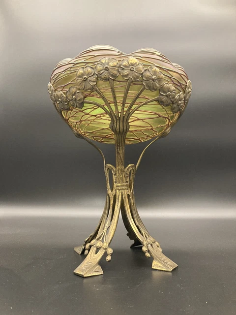 ART NOUVEAU CENTERPIECE Pallme King & Habel Antique Bronze Mount Art ...