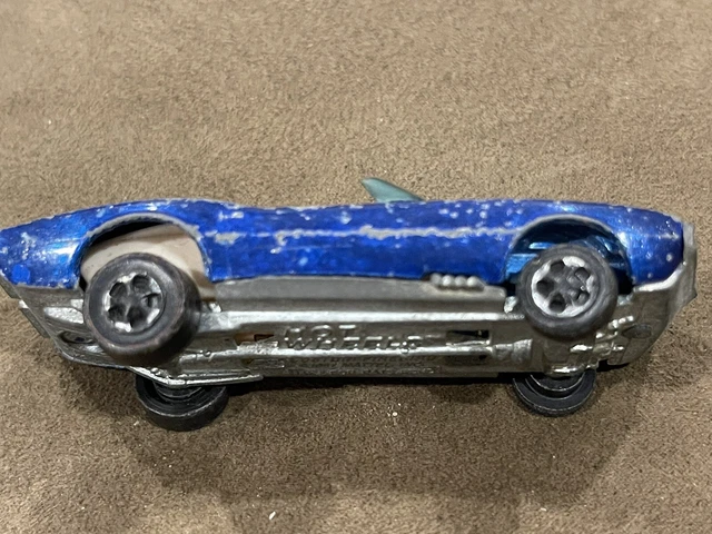 VINTAGE 1967 MATTEL Hot Wheels Custom Firebird Blue With Redline White ...