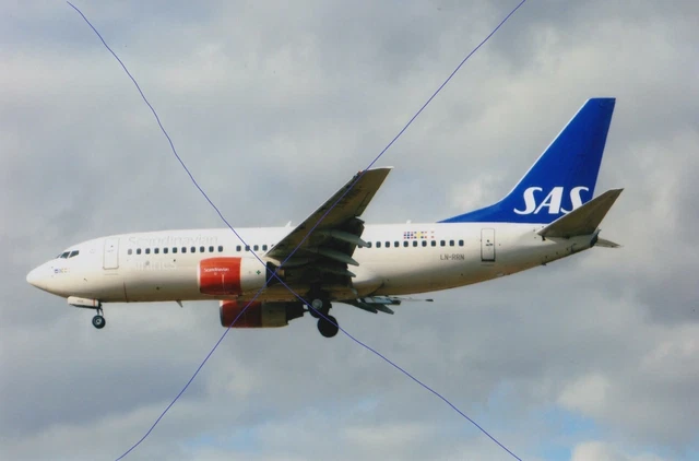 SAS PLANE PHOTO Civil Aircraft Boeing 737 Pic Ln-Rrn Scandinavian ...