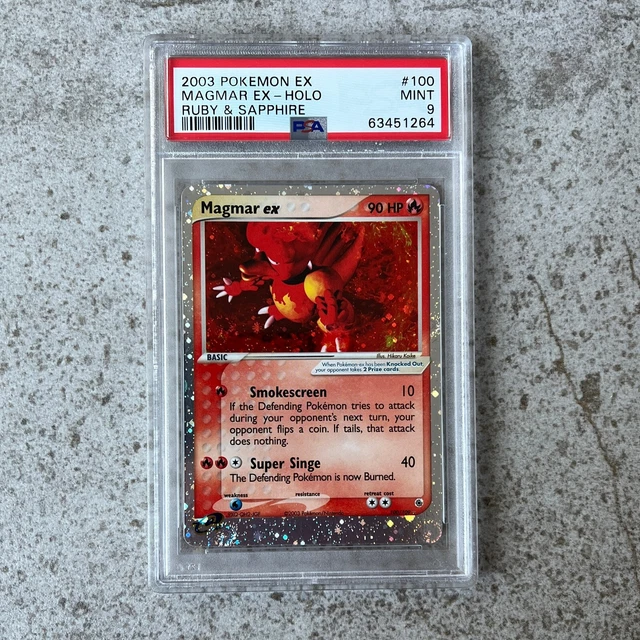 PSA 9 MAGMAR ex #100 holo - EX Ruby & Saphire 2003 Pokemon Card! EUR 111,78 - PicClick IT