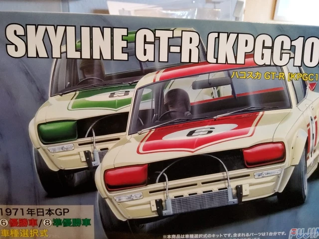 NISSAN SKYLINE GT-R Kpgc 10 1971 Race Car, 2 X Decals, 1/24 Plastic Kit ...