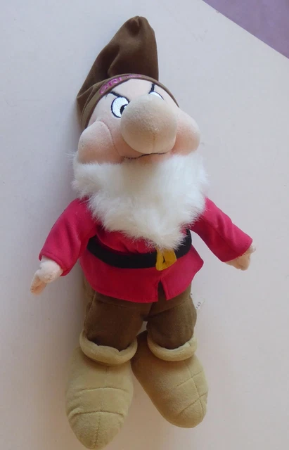 DISNEY LABELLED GRUMPY Dwarf Soft Toy, Snow White & 7 Dwarves, 16" Tall ...