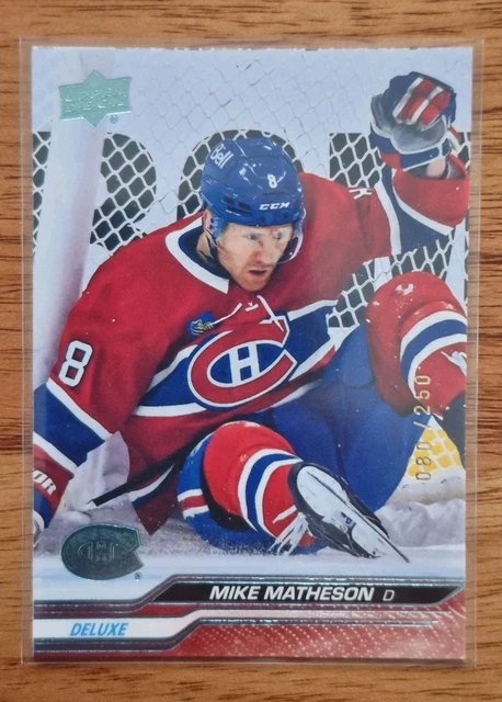 2024 25 UPPER Deck Mike Matheson Deluxe /250 #344 Montreal Canadiens $9 ...