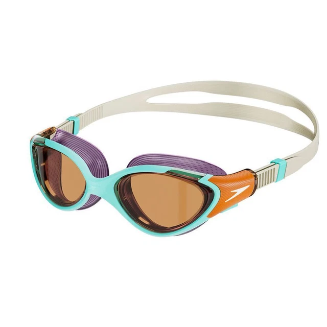 SPEEDO WOMEN'S BIOFUSE 2.0 Swimming Goggles - Marine Blue/Pumpkin Spice ...